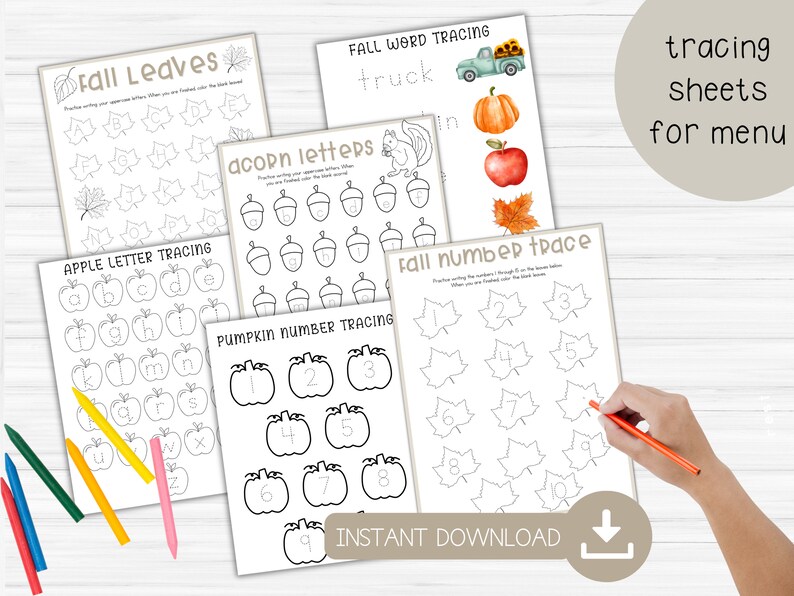 Fall Morning Menu Bundle - Homeschool Morning Menu Fall Themed ...