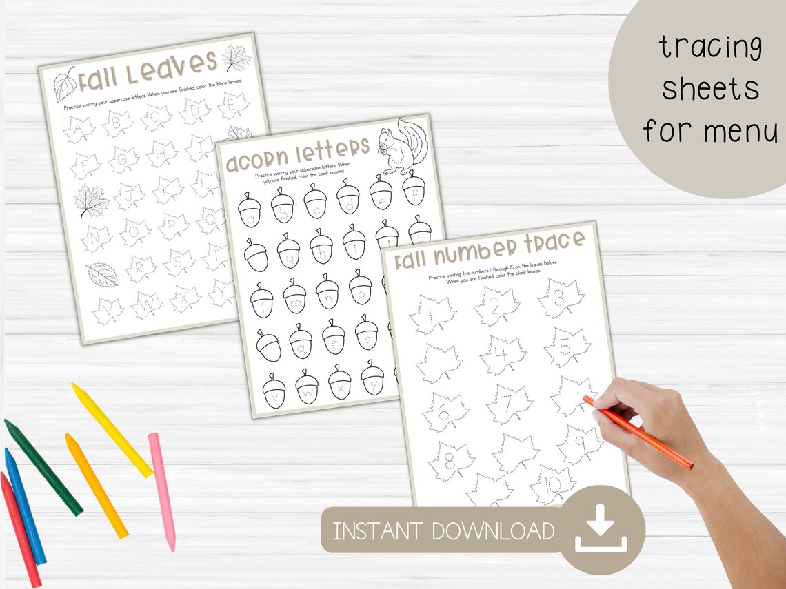 Fall Morning Menu Bundle Homeschool Morning Menu Fall Themed - Etsy