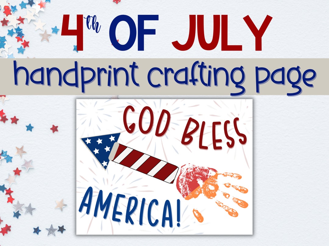 4th of July Handprint Craft for Kids - July 4th Crafts - Etsy
