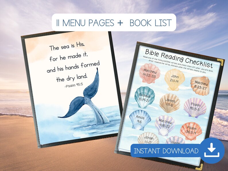 Ocean Themed Morning Menu Printable With Worksheets - Charlotte Mason ...