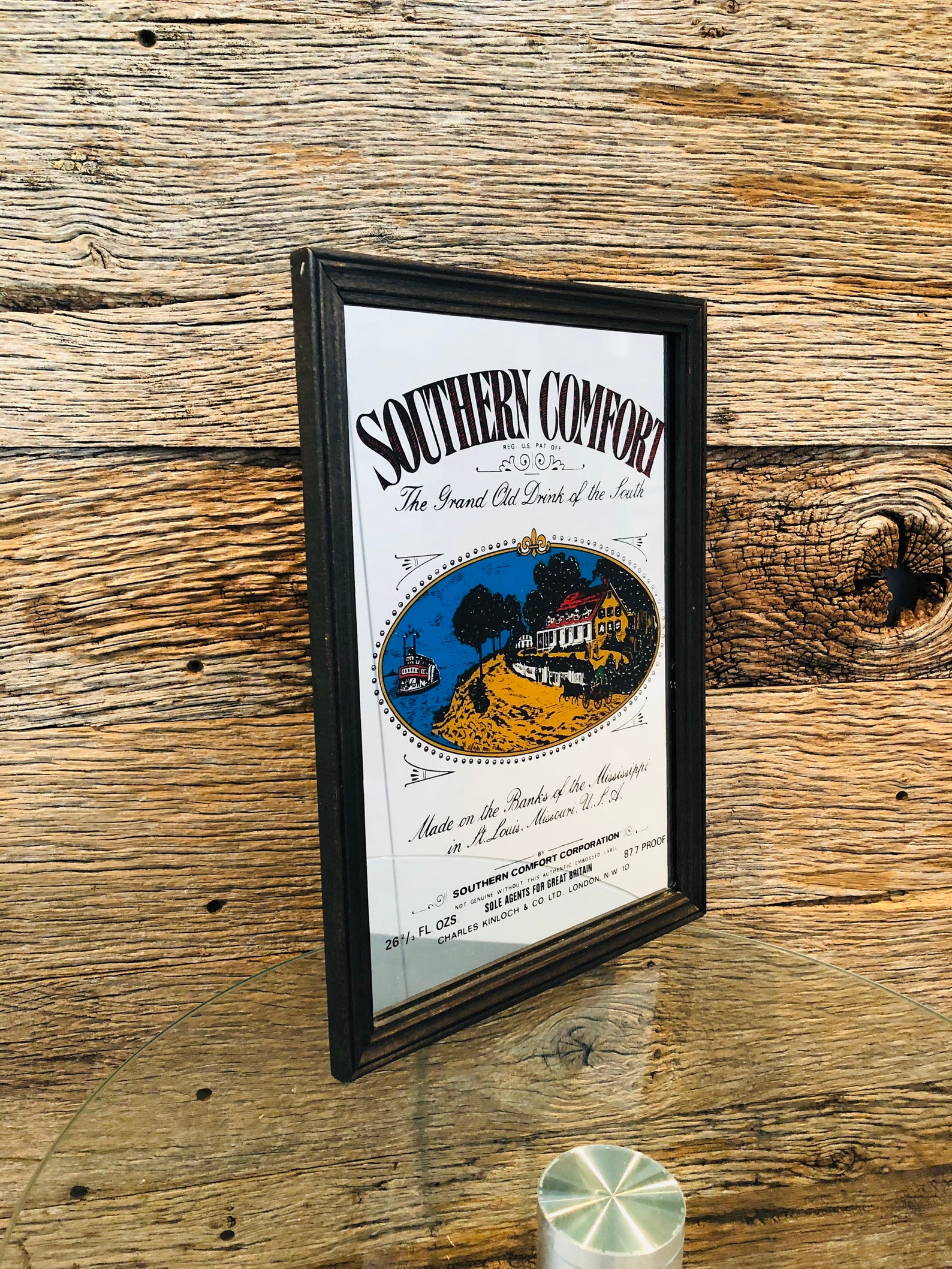 Vintage 1960 Southern Comfort Mirror | Etsy