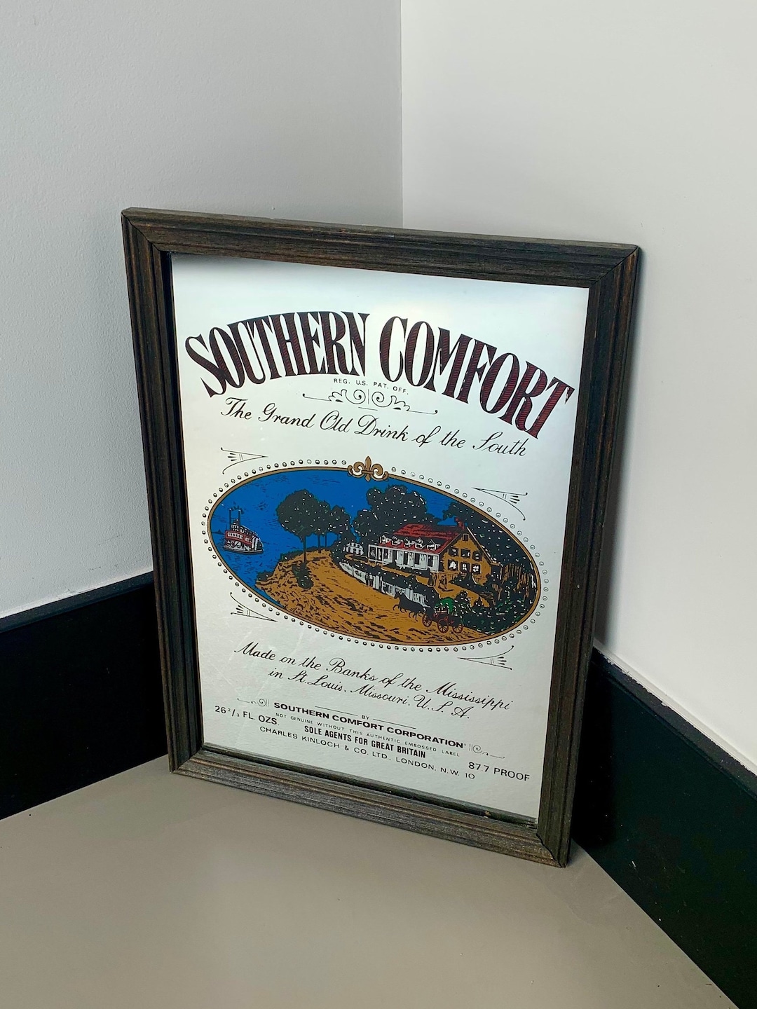 Vintage 1960 Southern Comfort Mirror - Etsy Australia