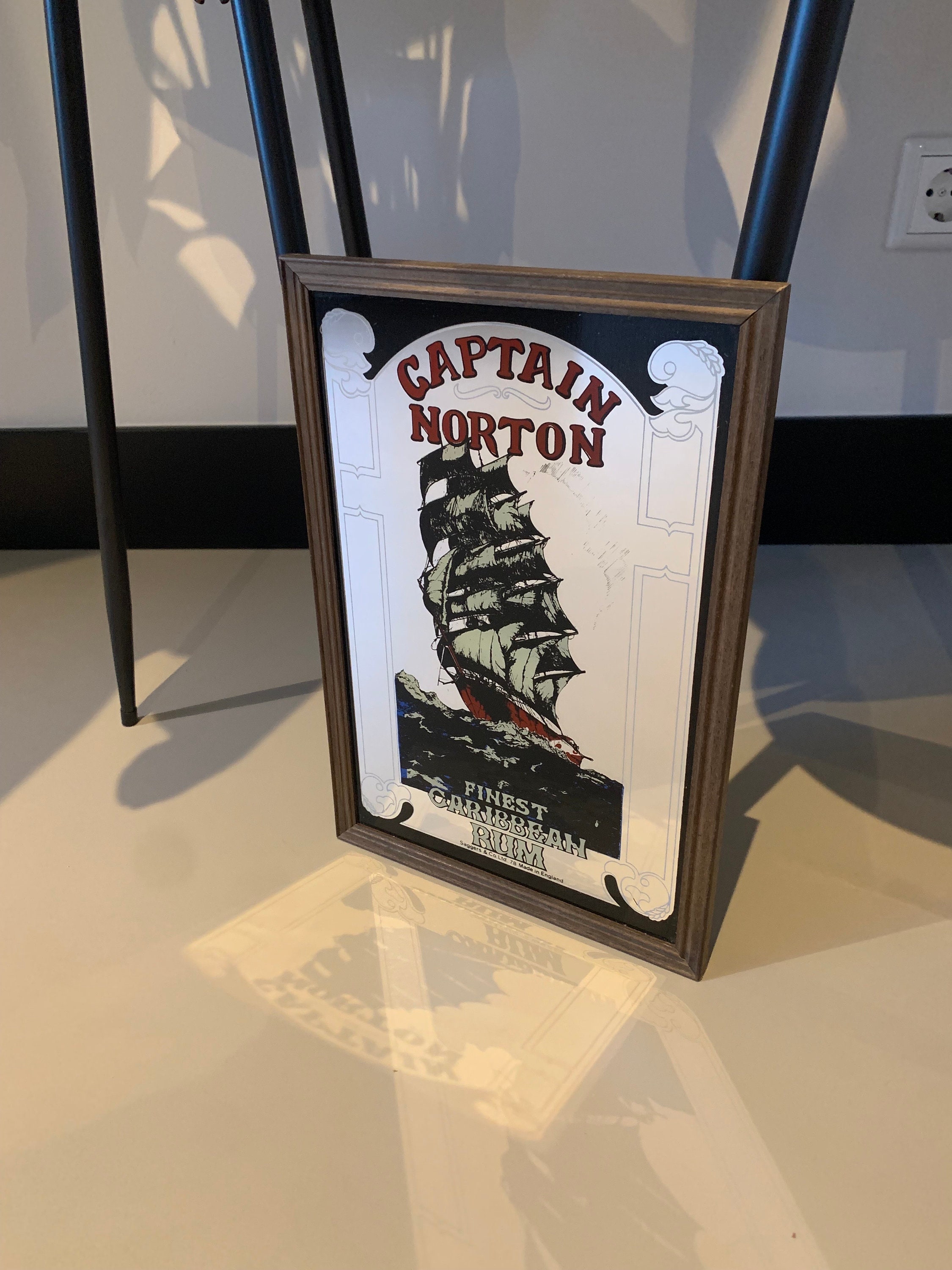 Vintage Rare 1960 Captain Norton Caribbean Finest Rum Mirror - Etsy