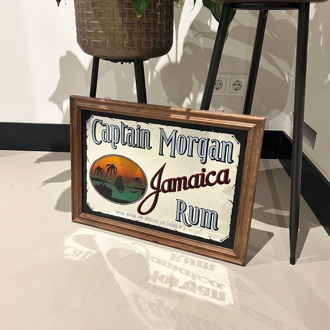 Vintage Rare Big 1960 Captain Morgan Jamaica Rum Mirror #1 - Etsy