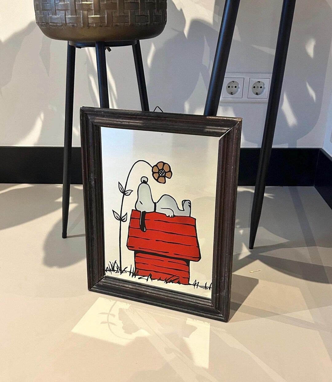 Vintage 1970 Snoopy 'sleeping on His House' Mirror - Etsy