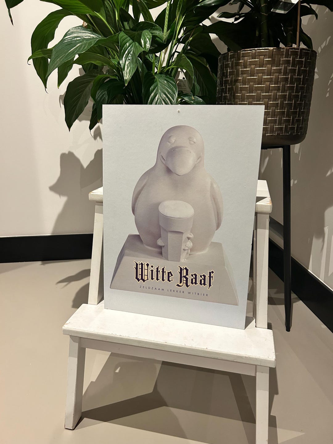 Vintage RARE 1980's Belgium Witte Raaf Witbier Beer - Carton Bar Sign ...