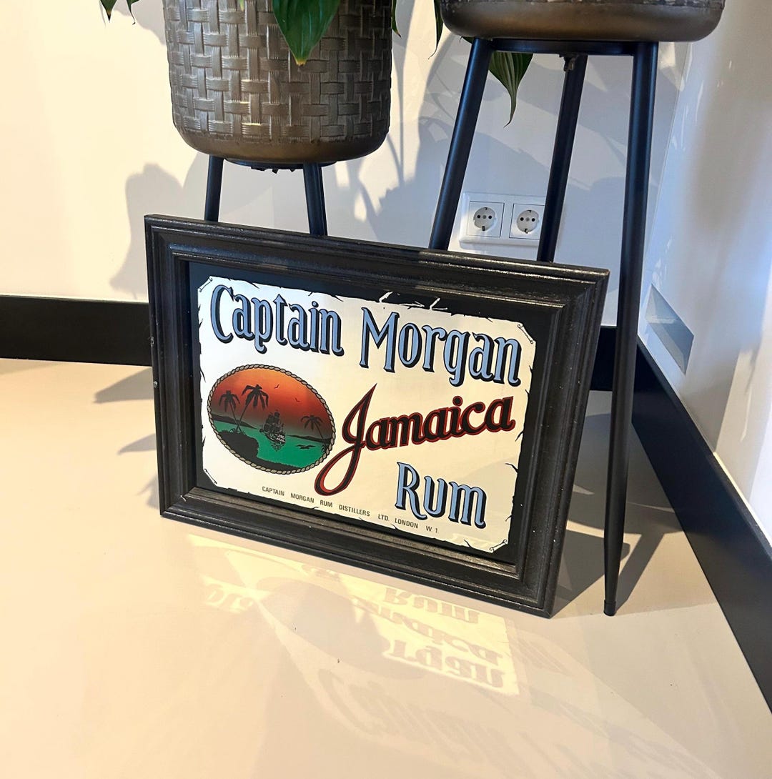 Vintage Rare Big 1960 Captain Morgan Jamaica Rum Mirror #2 - Etsy