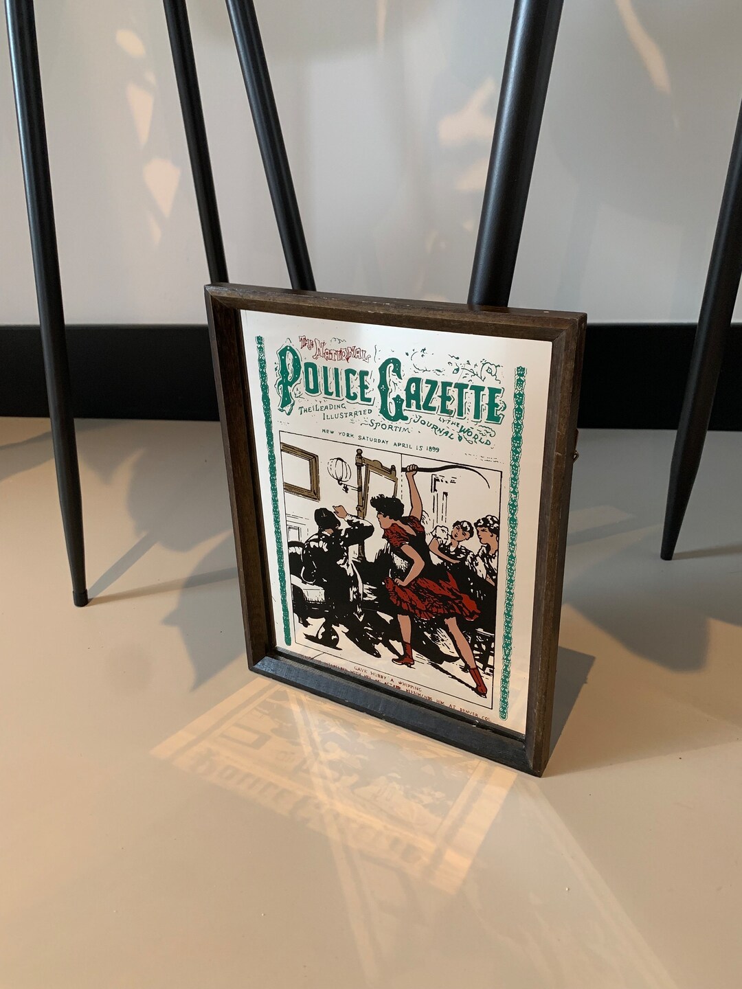 Vintage 1960 the National Police Gazette Advertising Mirror - Etsy