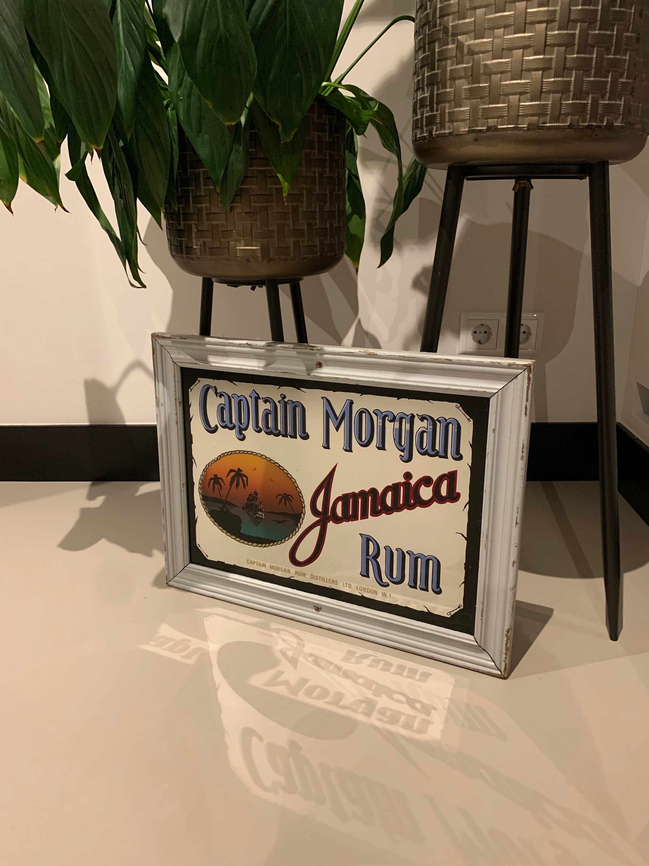 Vintage Rare Big 1960 Captain Morgan Jamaica Rum Mirror - Etsy