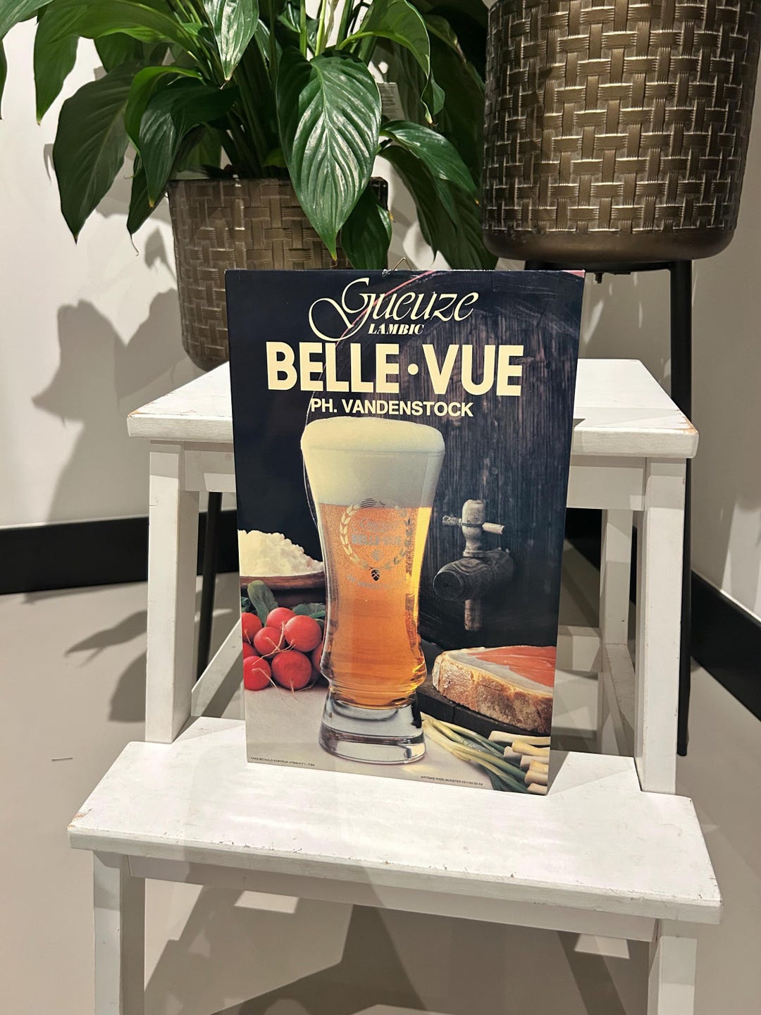 Vintage RARE 1984 Belgium Belle Vue Lambic Beer - Carton Bar Sign - Etsy