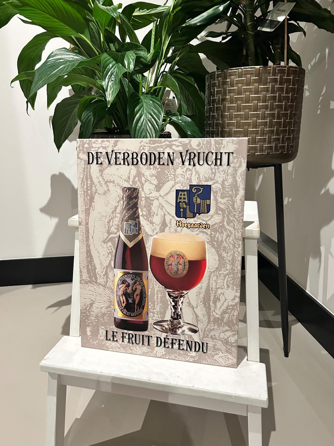 Vintage RARE 1988 Hoegaarden Beer the Forbidden Fruit Carton Bar Sign ...