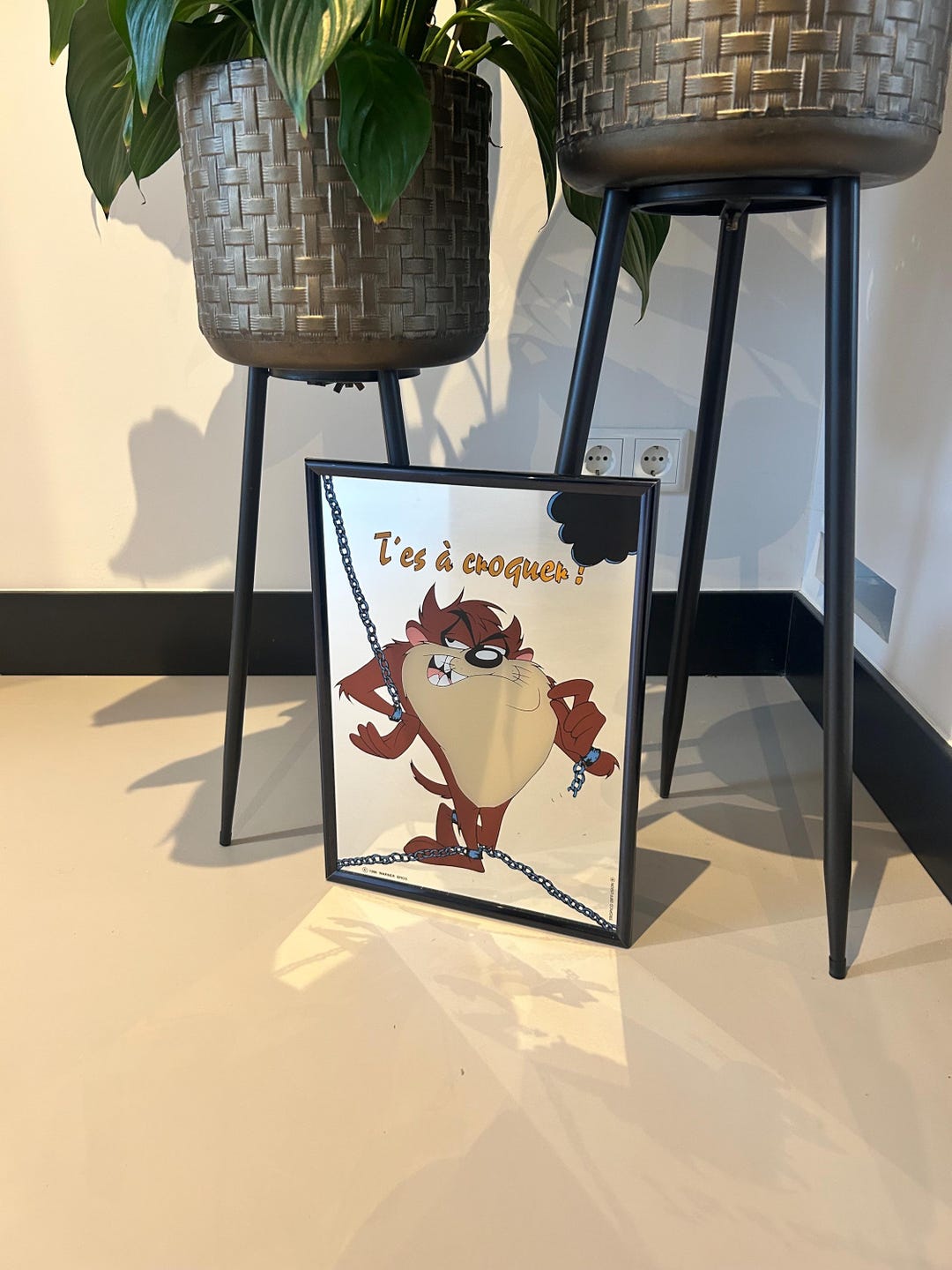 Vintage RARE 1996 Warner Bros French Taz Mania Mirror - Etsy