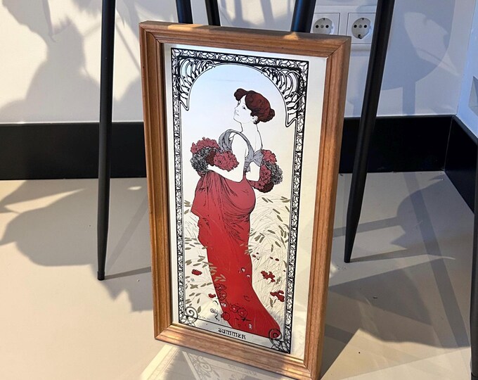 Vintage Rare Alphonse Mucha Mirror - Four Seasons Summer - Etsy