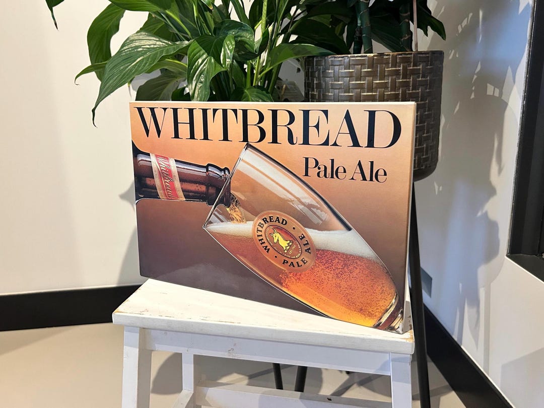 Vintage RARE 1983 Whitebread Pale Ale Beer - Carton Bar Sign - Etsy