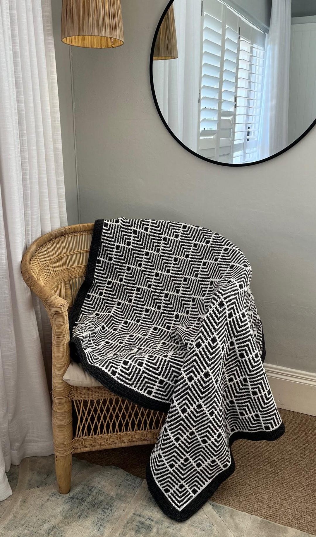 Dazzle Mosaic Crochet Blanket Pattern - Etsy