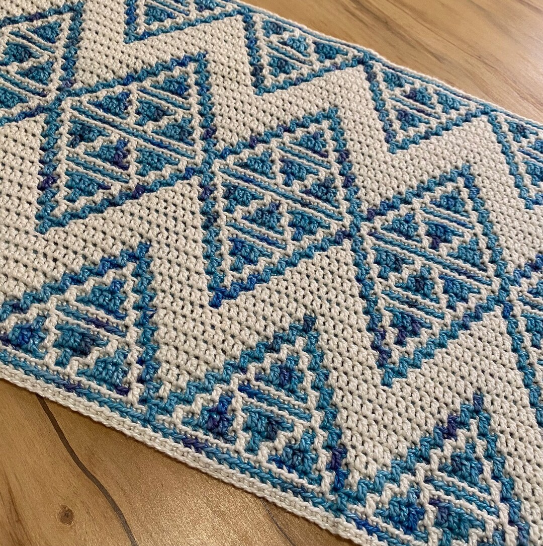 Diamonds in the Skye (with Lucy) Mosaic Crochet Placemat/runner Pattern ...