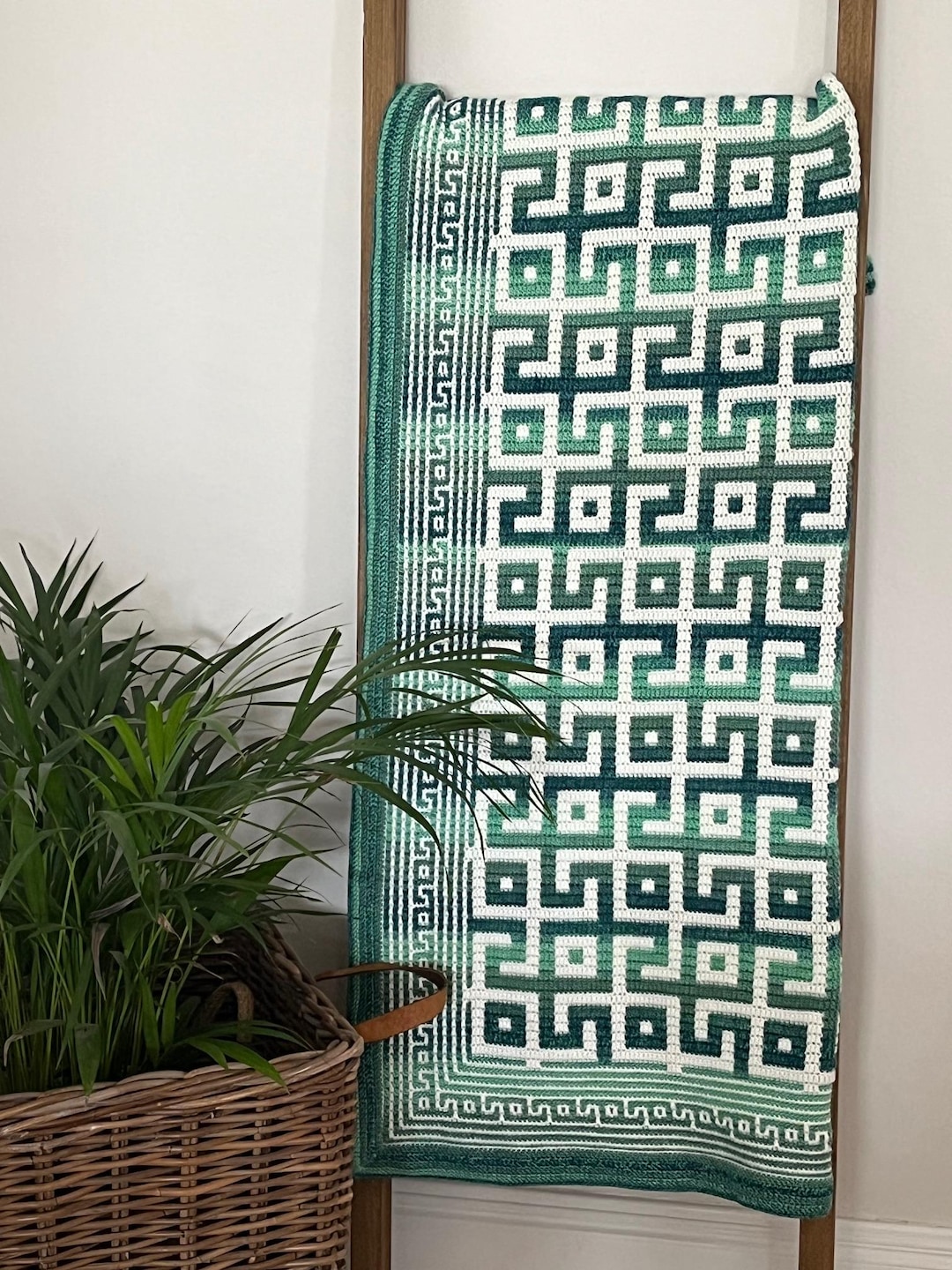Square Route Blanket Overlay Mosaic Crochet Pattern Throw in English - Etsy