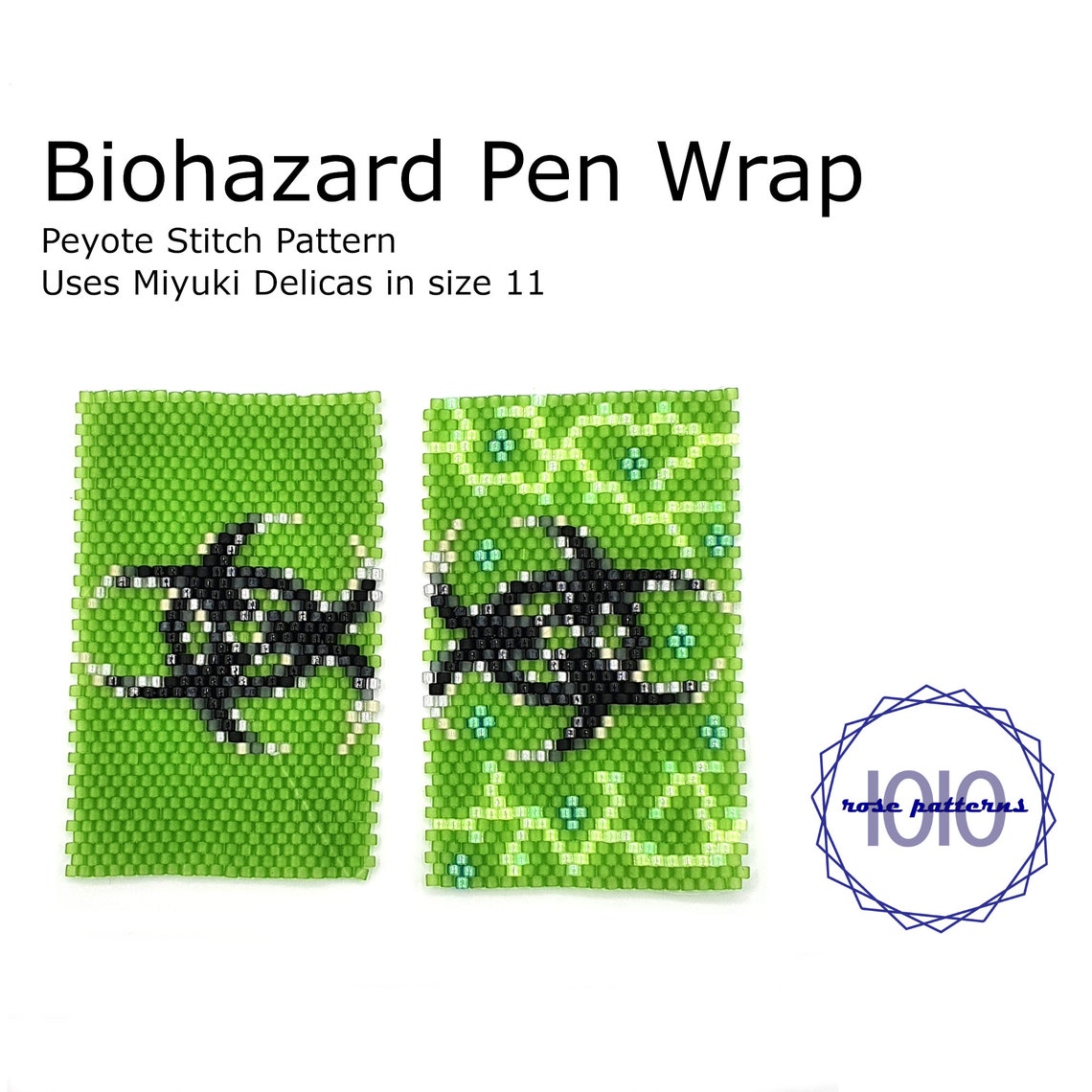 Biohazard Pen Wrap Pattern miyuki Delicas Size 11 Even Count - Etsy