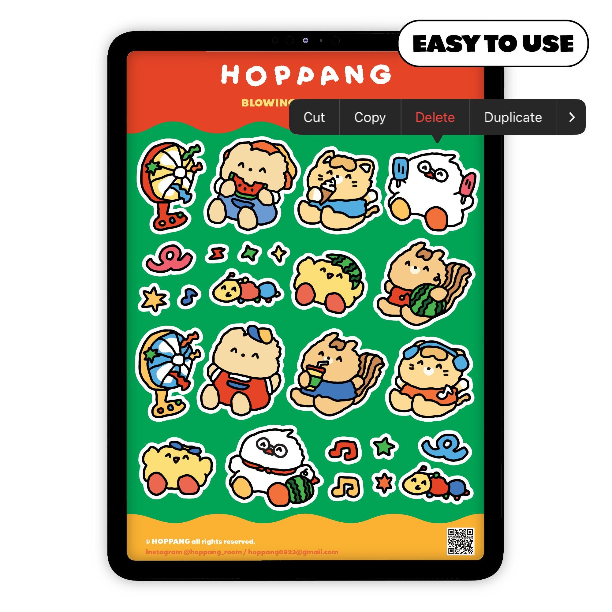 Blowing Fan Digital Sticker | Cute Digital Stickers | Goodnotes ...