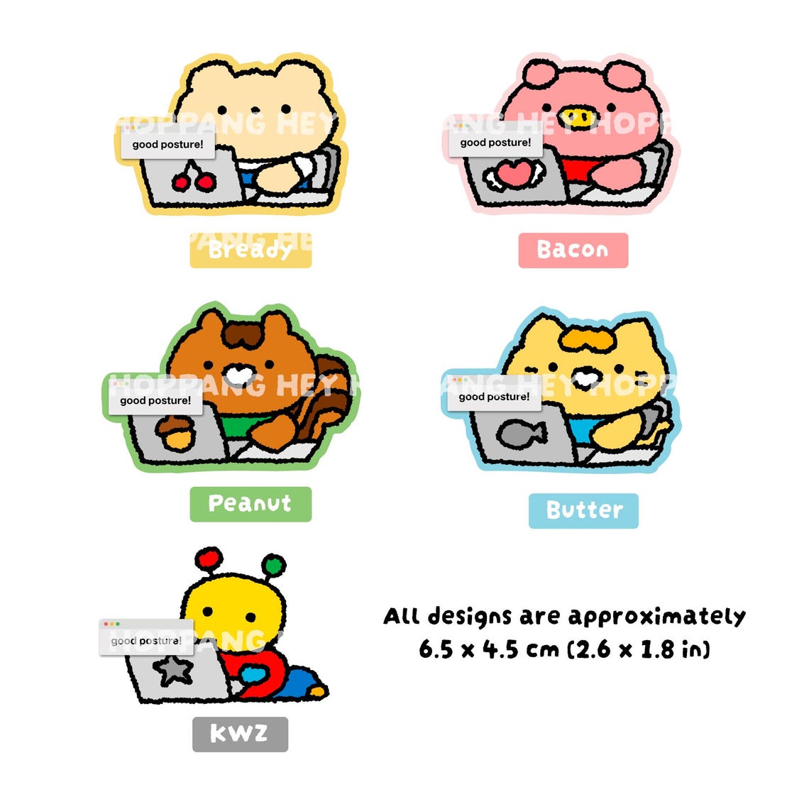 Good Posture Kawaii Laptop Stickers | Waterproof Die Cut Stickers - Etsy