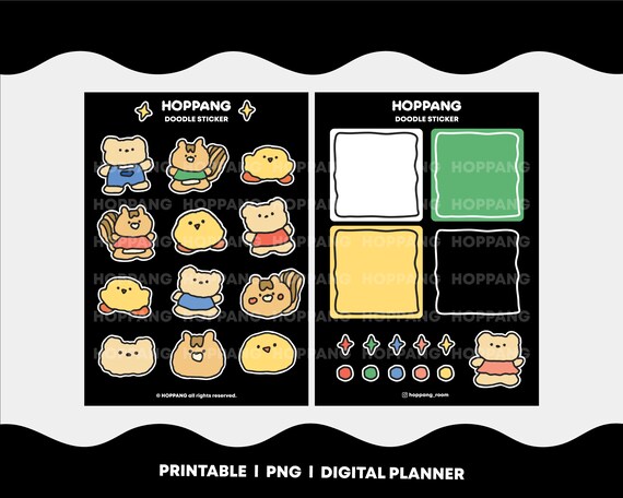 Home Decor Dinosaur HOPPANG sticker printable planner stickers ...