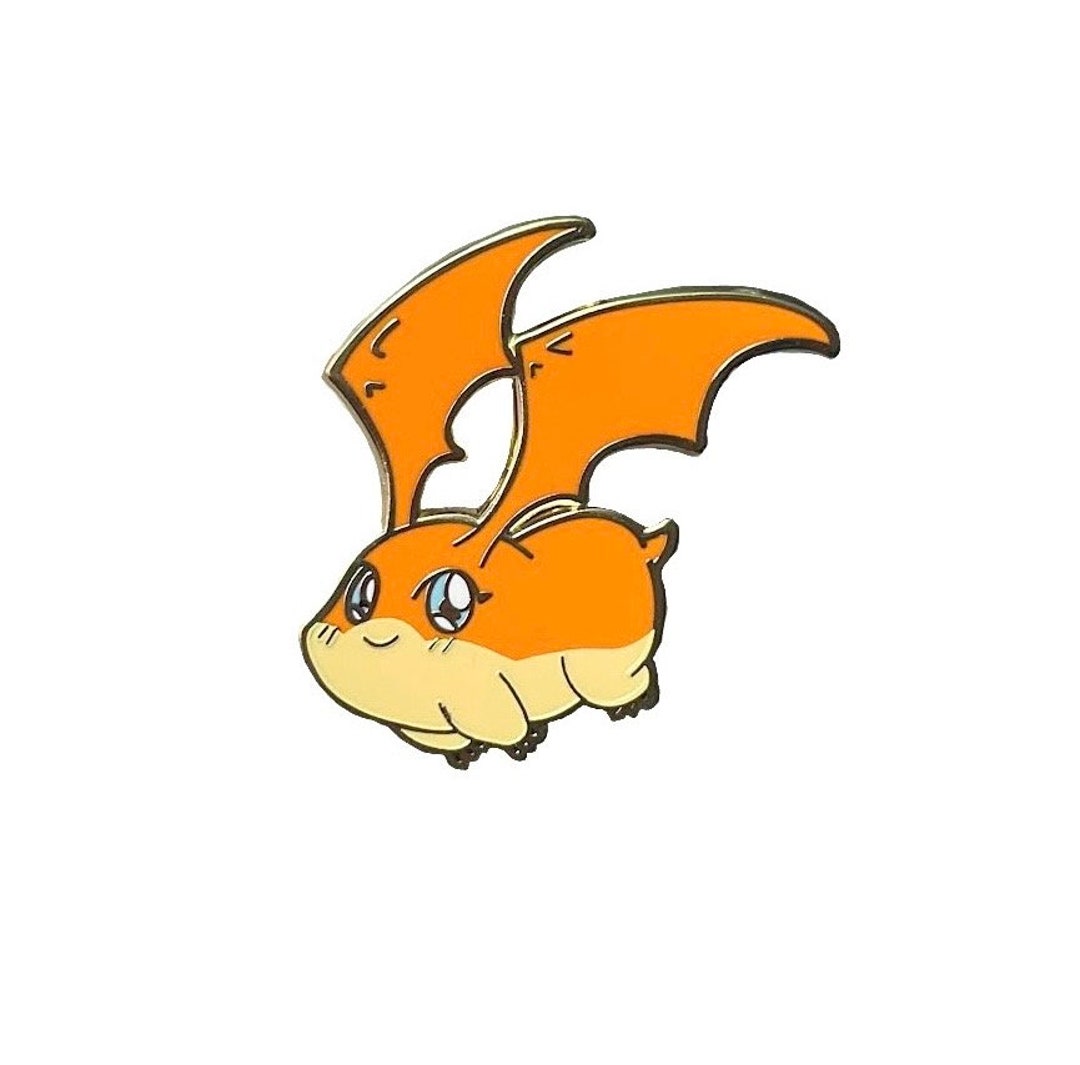 Patamon Pin - Digimon Cute Nostalgia 90's Silly Lapel Enamel Pin ...