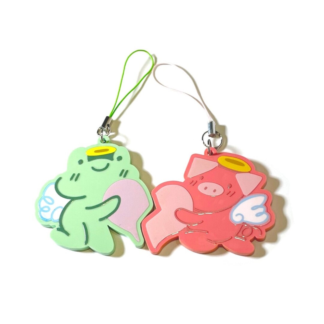 Tibby the Frog and Pibby the Pig Matching Best Friend Acrylic Charm ...