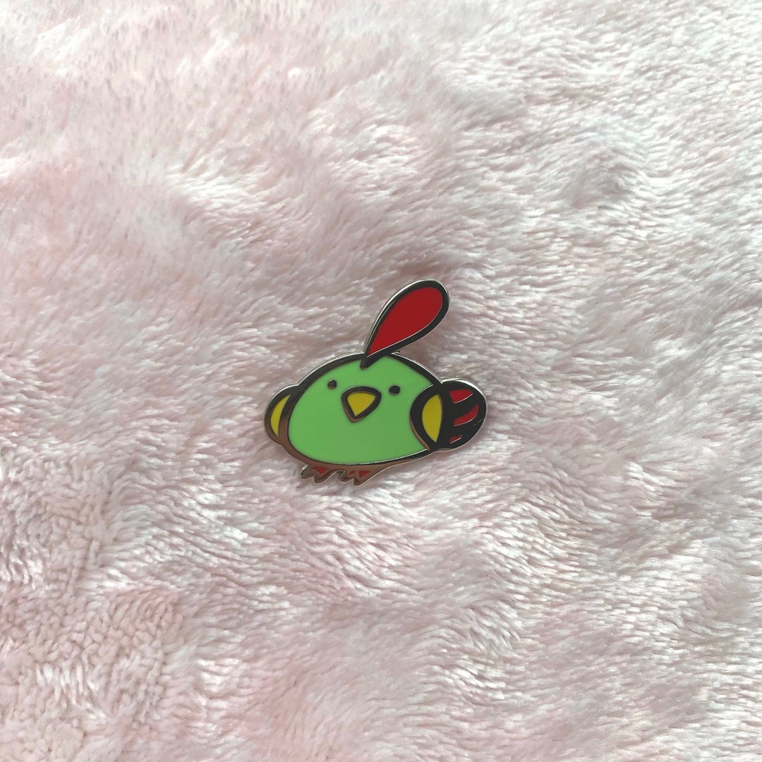 Natu Blob Silly Pin - Pokemon Flying Type Kawaii Doodle Enamel Pin ...