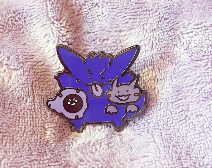 Gengar Family Pin- Pokemon Cute Nostalgia 90's Gastly Haunter Ghost Type Silly Lapel Enamel Pin ...