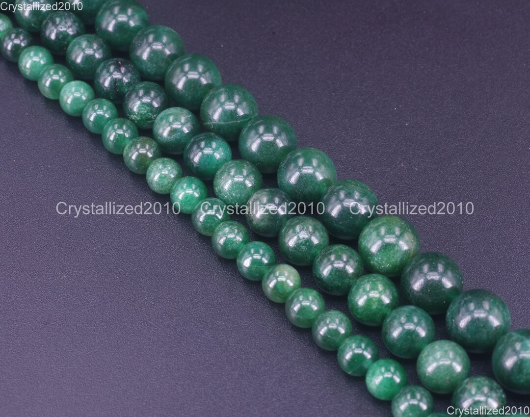 Green Euchlorite Gemstone Beads, Round Ball Spacer, 15.5" Strand - Etsy