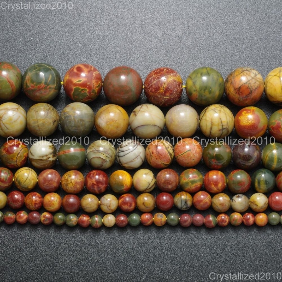 Picasso Jasper Round Beads 2-14mm, 15.5" Strand - Etsy