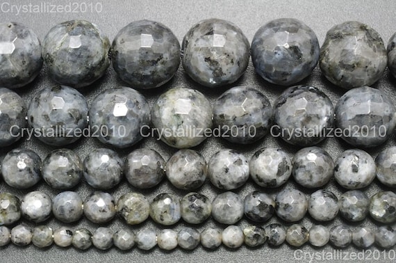 Faceted Natural Larvikite Labradorite Gemstones Round Ball - Etsy