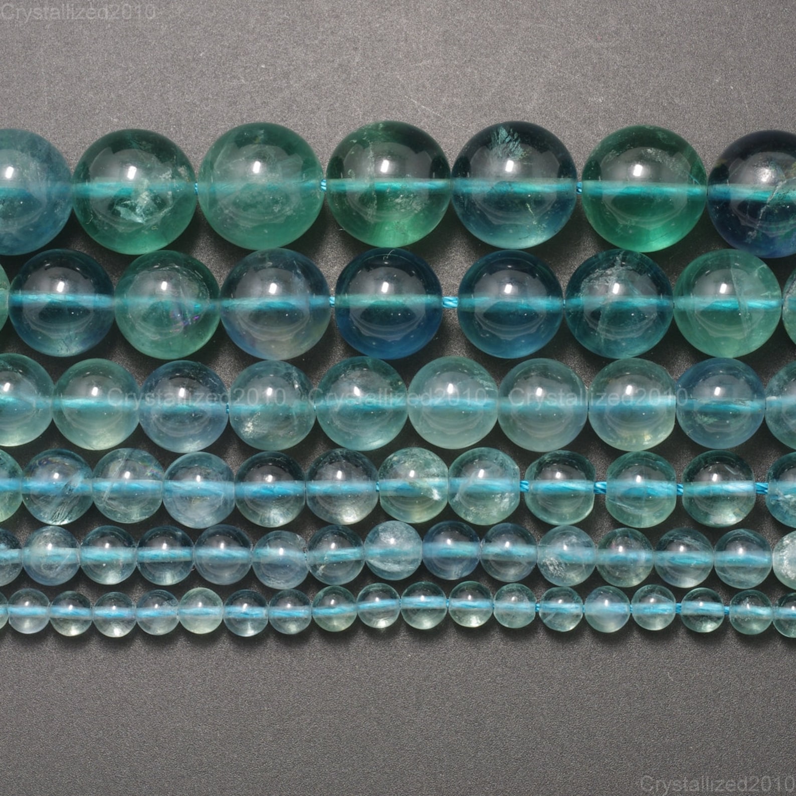 Grade AAA Natural Blue Fluorite Gemstone Loose Spacer Round - Etsy