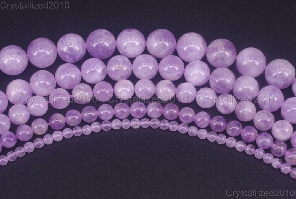 AAA Natural Purple Jade Gemstone Round Ball Loose Spacer Beads | Etsy