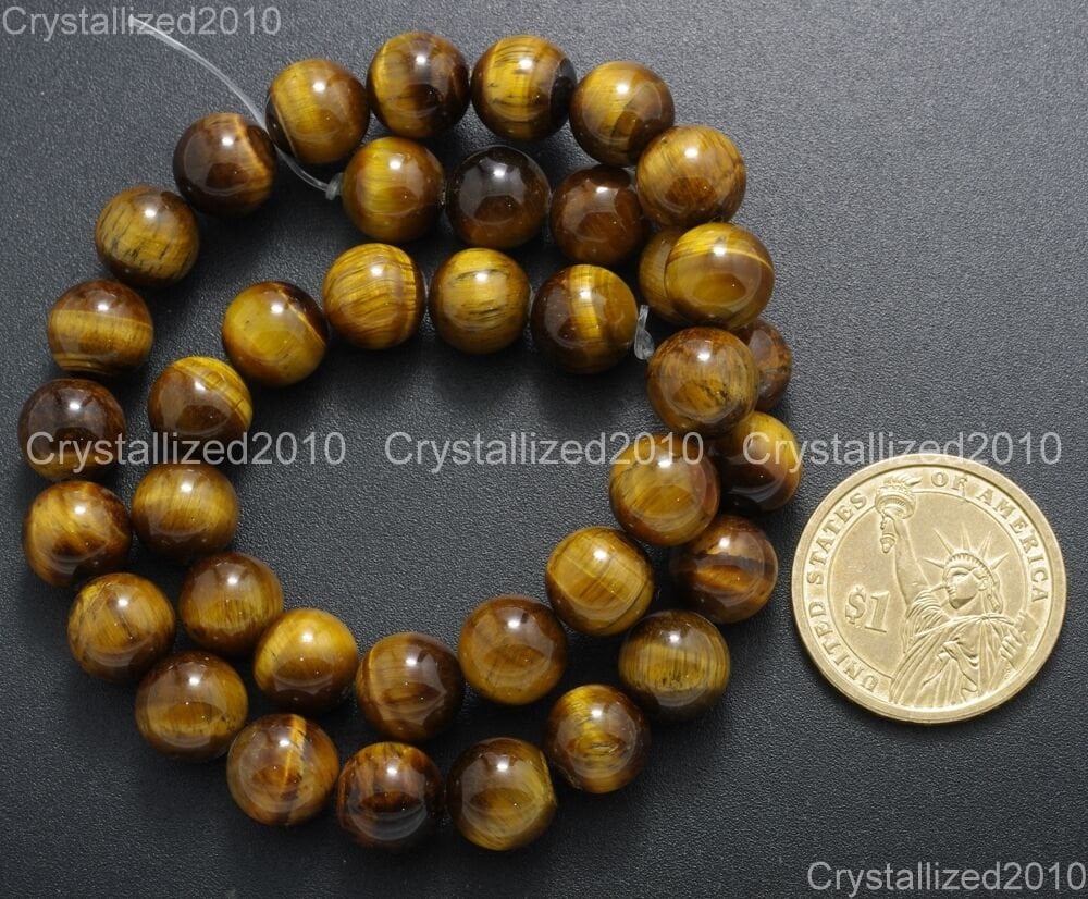 Natural Tiger's Eye Gemstone Round Ball Loose Spacer Beads 2mm 3mm 4mm ...