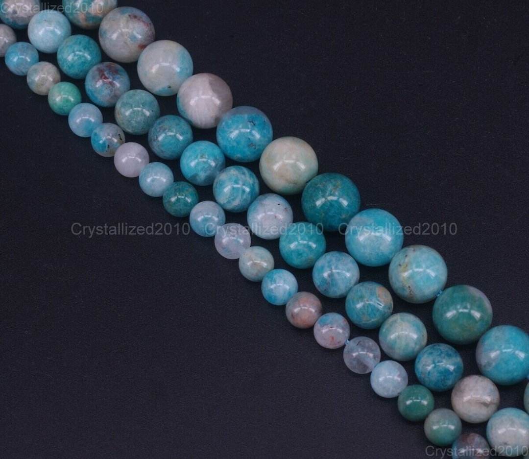 Peruvian Amazonite Gemstone Beads: Round, Green Blue, 15.5" Strand - Etsy