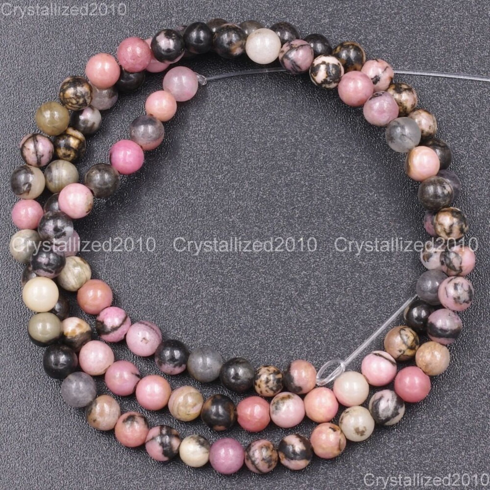Natural Black Line Rhodochrosite Gemstones Round Ball Loose - Etsy
