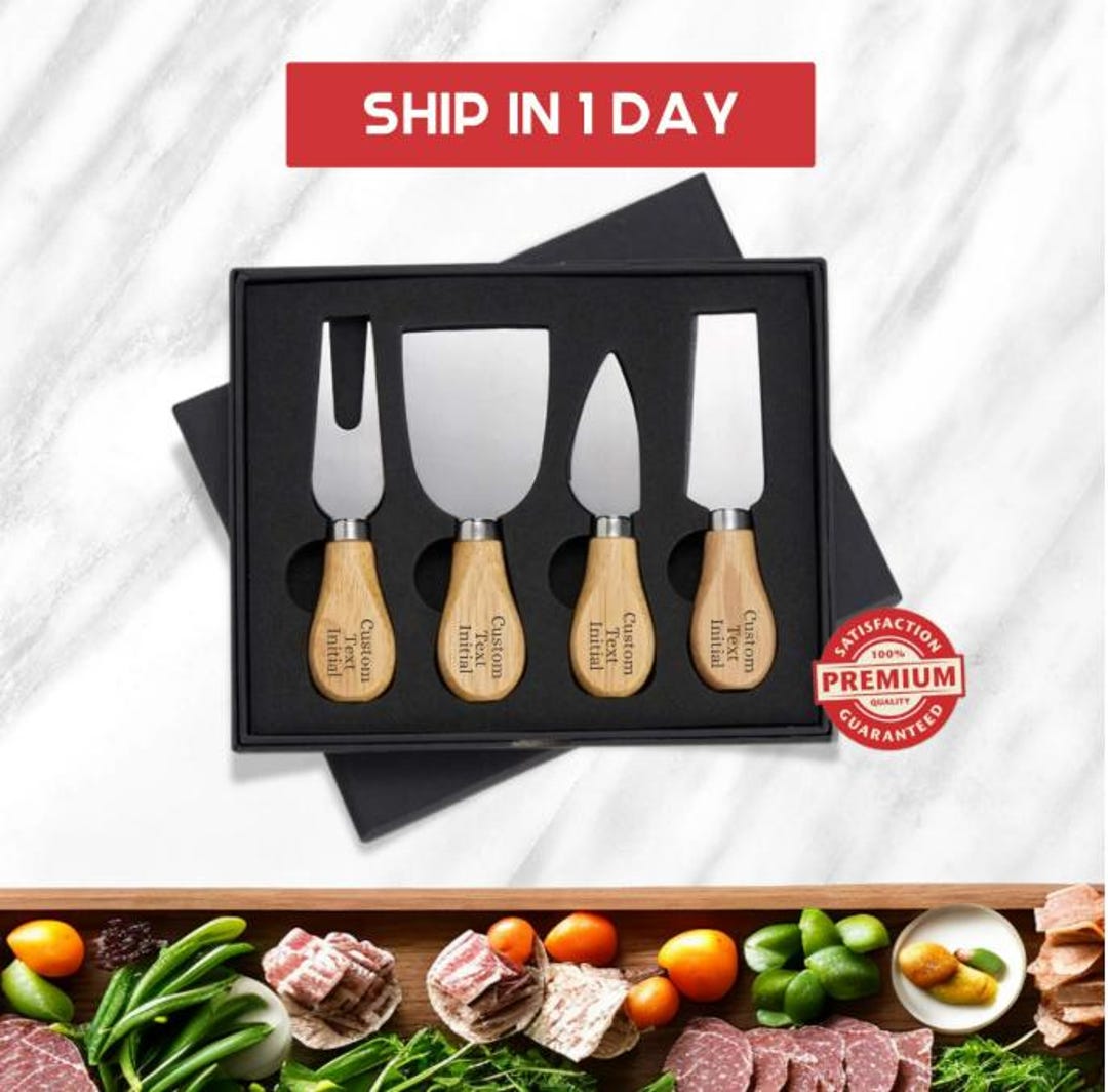 Personalized Cheese Knife Set, Delicatessen Knife Set, Cheese Knife Set ...