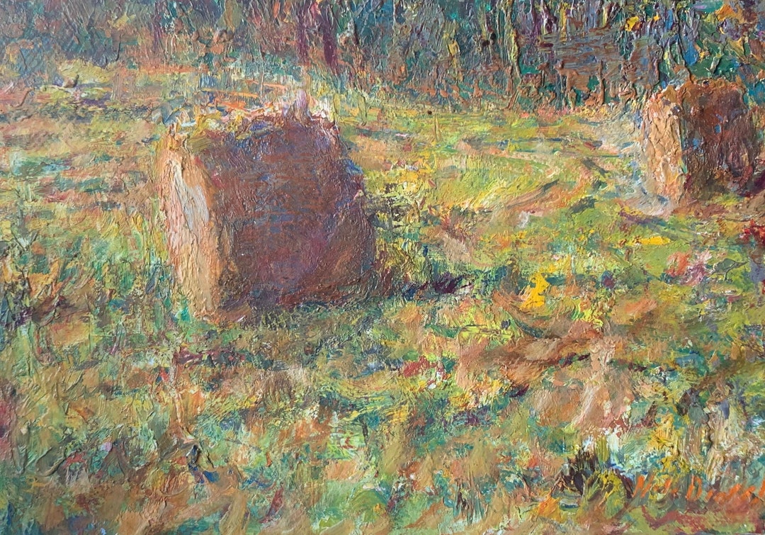 Wall Art Hay Art Art of Hay Farm Art Office Art Impressionism Hey Hay ...