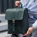 Minimalist Backpack, Leather Backpack, Green Backpack, Leather Backpack ...