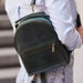Leather Backpack, Green Backpack, Mini Backpack, Small Backpack ...