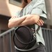 Leather Round Crossbody Bag Crossbody Purse Leather Purse - Etsy