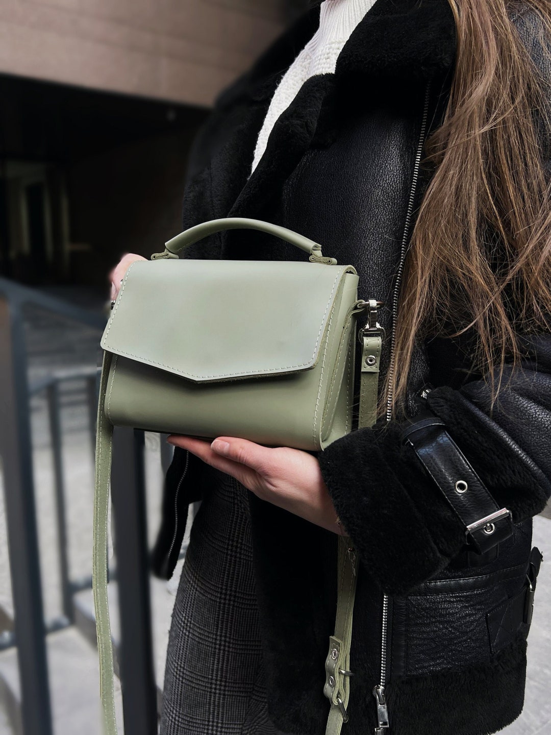 Small Leather Crossbody Purse for Women - Stylish Mini Bag - Etsy