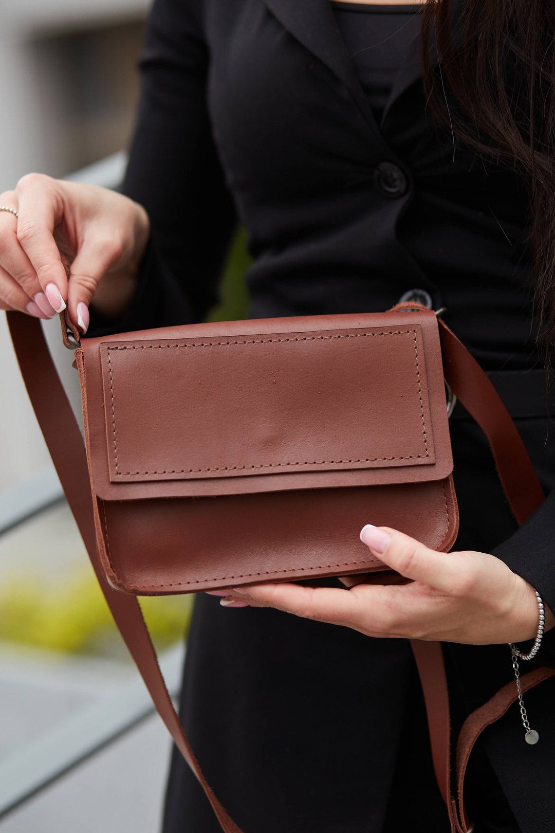 Small Crossbody Bag, Brown Crossbody Bag, Mini Crossbody Bag, Crossbody ...