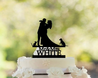 Wedding Cake Topper Bride and Groom SVG File Detailed Floral - Etsy