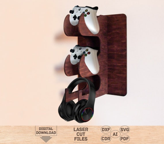 Controller Wall Mount Svg Laser Cut File Wall Gaming Stand - Etsy UK