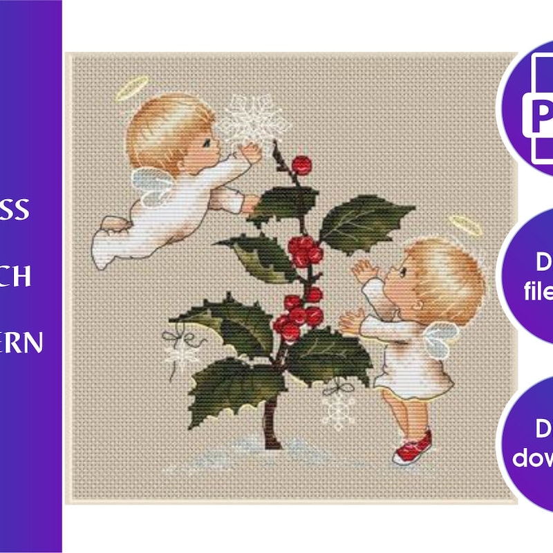 Angel Cross Stitch - Etsy