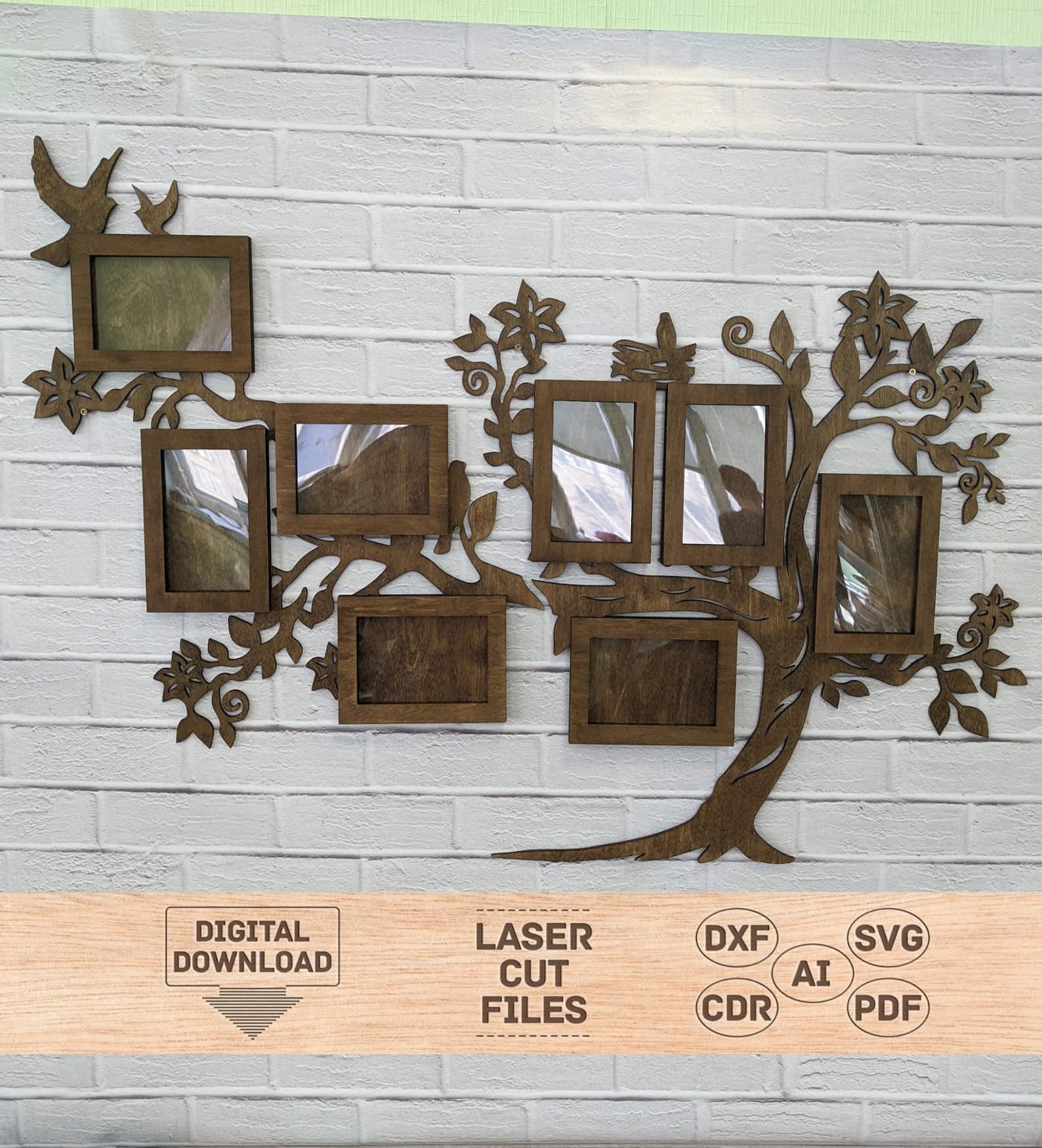 Family Tree Wall Art, Family Tree Wall Decor, Family Tree Svg, Family ...