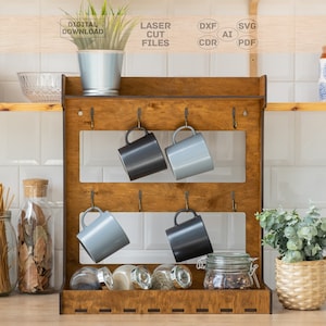 Wooden Cup Shelf Svg, Cup Shelf Svg, Cup Shelf Pdf, Cup Shelf Pattern ...