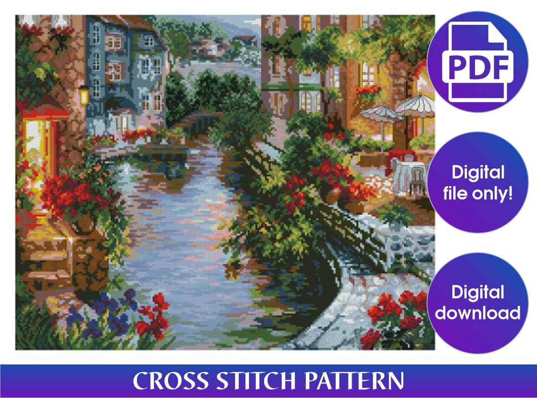 Venice Cross Stitch Pattern,europe Cross Stitch,cross Stitch Pattern ...